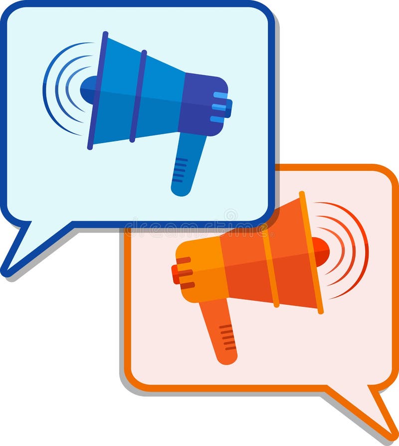 Megaphone icon stock vector. Illustration of announcement - 76771219