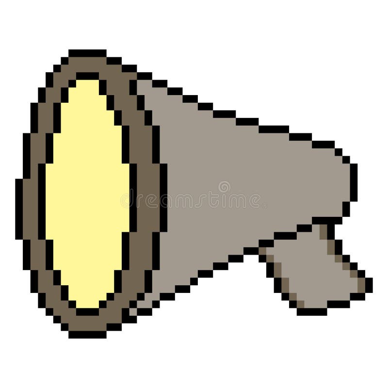 Megaphone Icon with Pixel Art Stock Vector - Illustration of mute ...