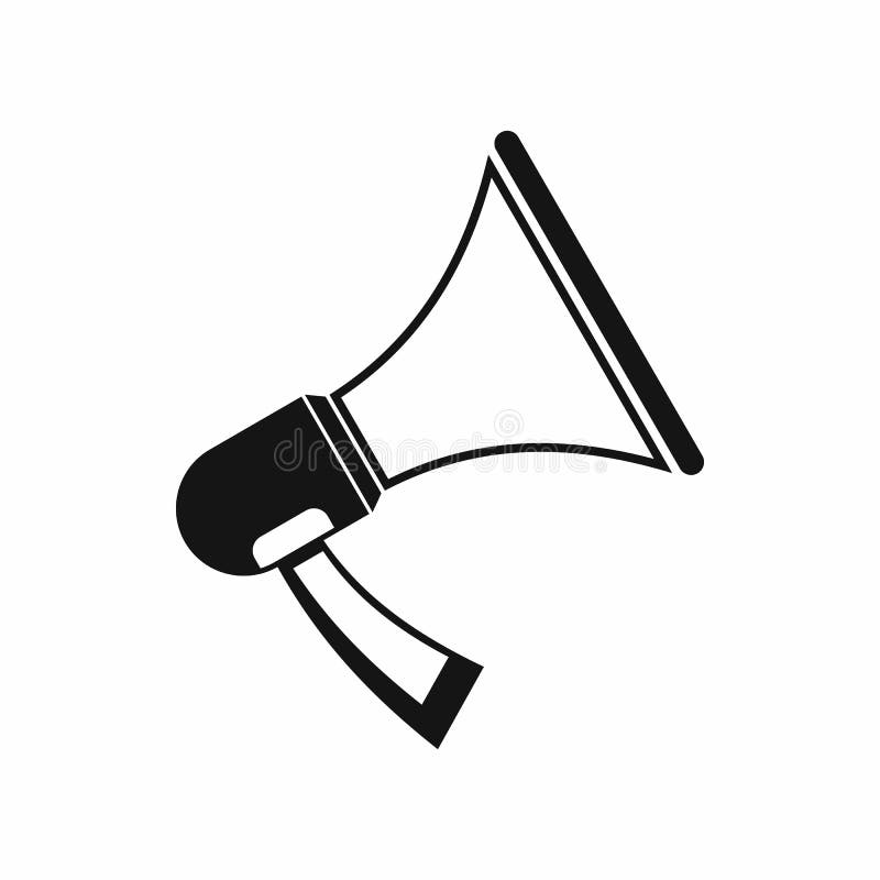 Megaphone Icon in Simple Style Stock Illustration - Illustration of ...