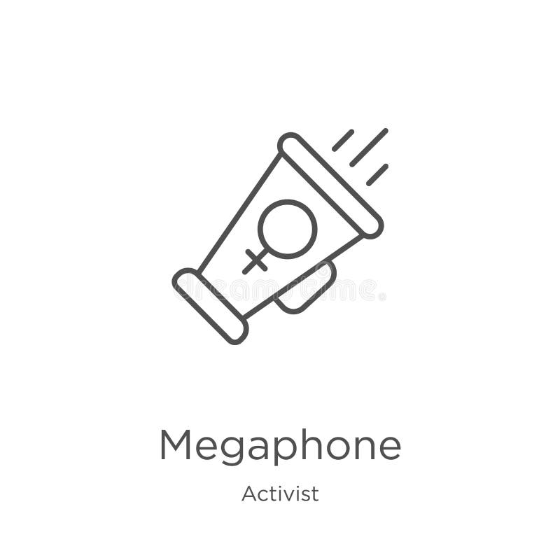 Megaphone Icon Vector From Activist Collection Thin Line Megaphone