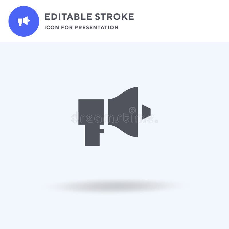 Megaphone Icon Vector, Filled Flat Sign, Solid Pictogram Isolated on ...