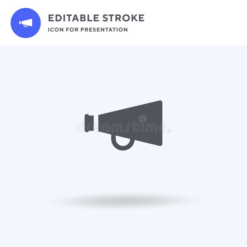 Megaphone Icon Vector, Filled Flat Sign, Solid Pictogram Isolated on ...