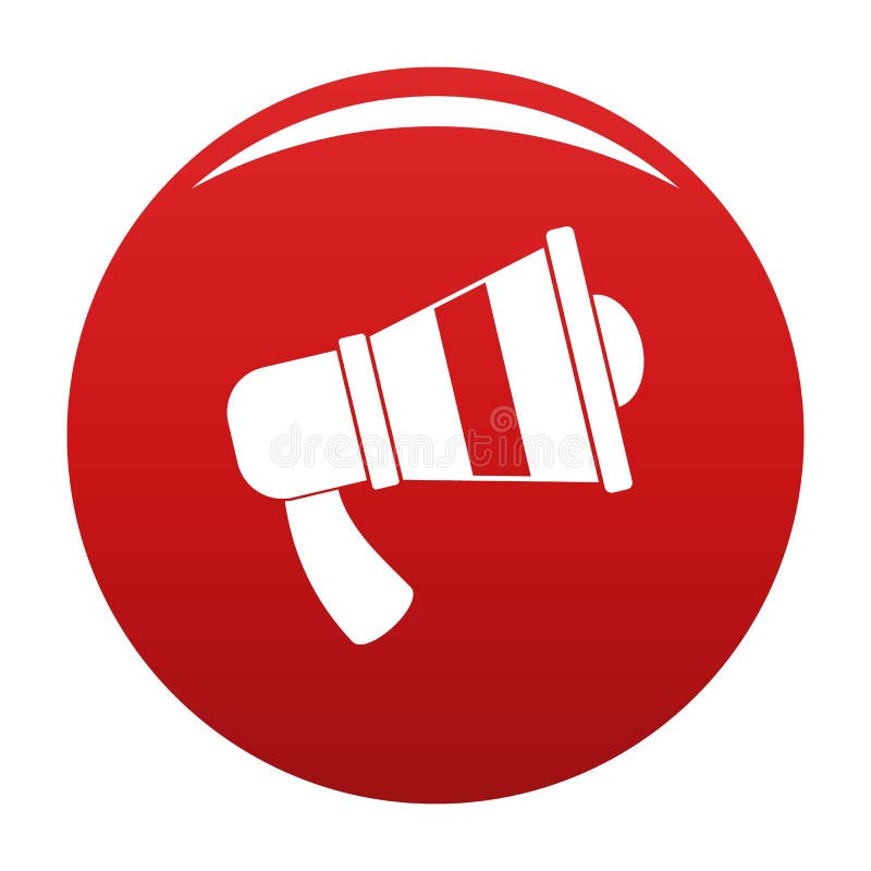Megaphone icon vector red stock vector. Illustration of volume - 154495178