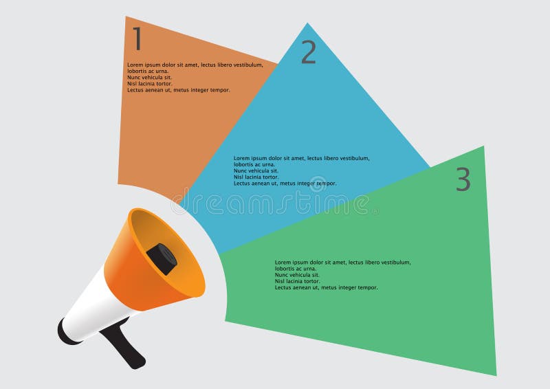Megaphone Infographic stock illustration. Illustration of speech - 86635859