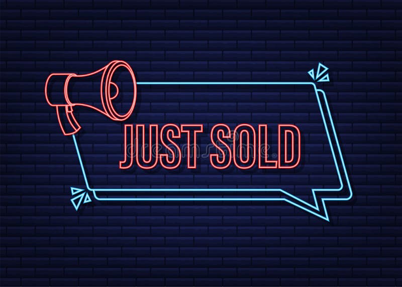 Sold Neon Text Vector. Sold Neon Sign, Design Template, Modern Trend ...