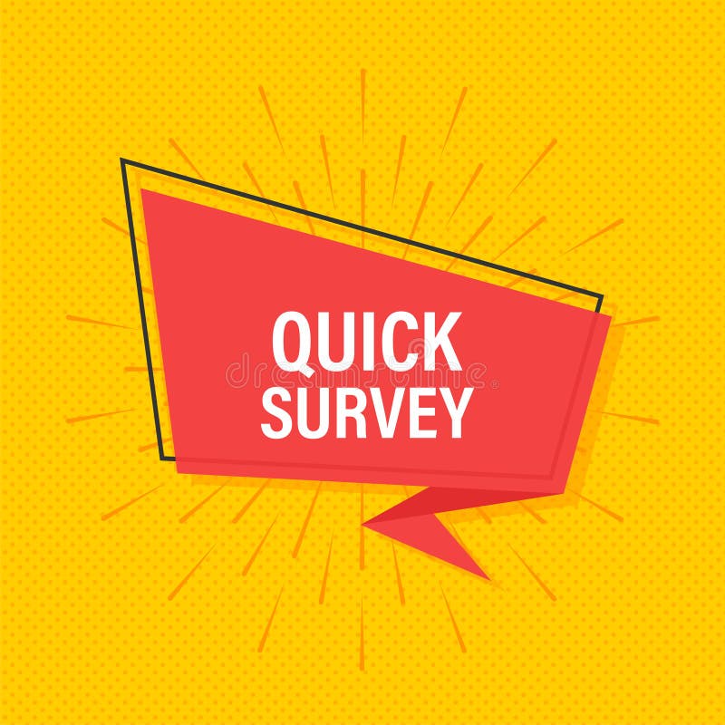 Banner with Quick Survey. Web Design. Vector Stock Illustration. Stock ...