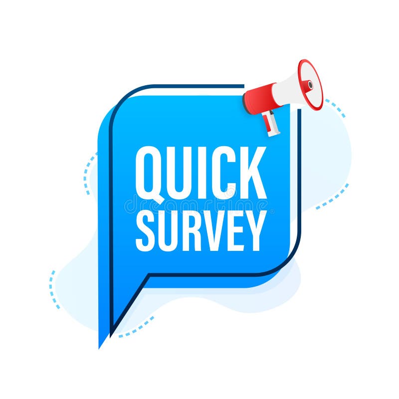 Banner with Quick Survey. Web Design. Vector Stock Illustration. Stock ...