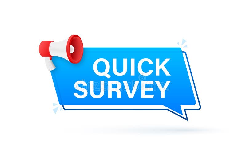 Banner with Quick Survey. Web Design. Vector Stock Illustration. Stock ...