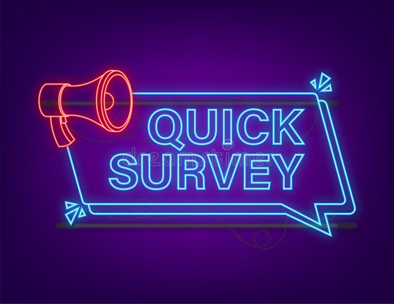 Banner with Quick Survey. Web Design. Vector Stock Illustration. Stock ...