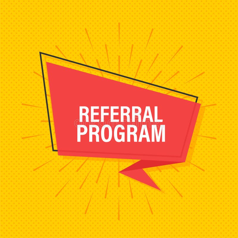 Megaphone Label with Referral Program. Megaphone Banner. Web Design ...