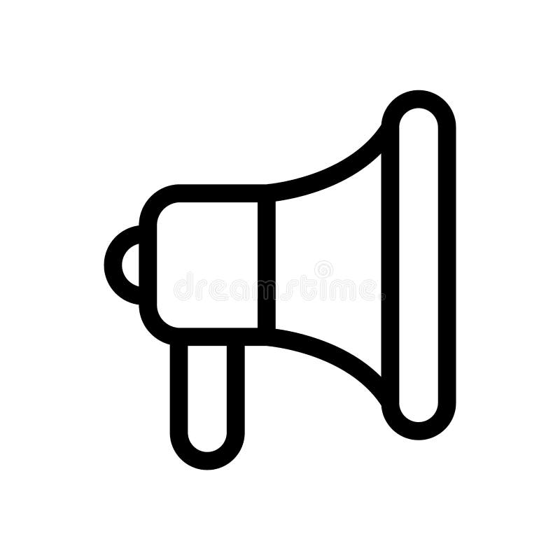 Megaphone line icon stock vector. Illustration of editable - 123045699