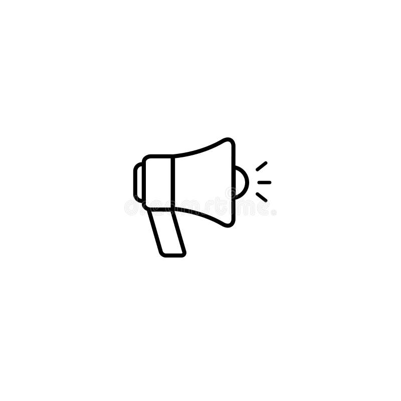 Megaphone Line Icon. Icon Megaphone Single Icon Graphic Design Stock ...