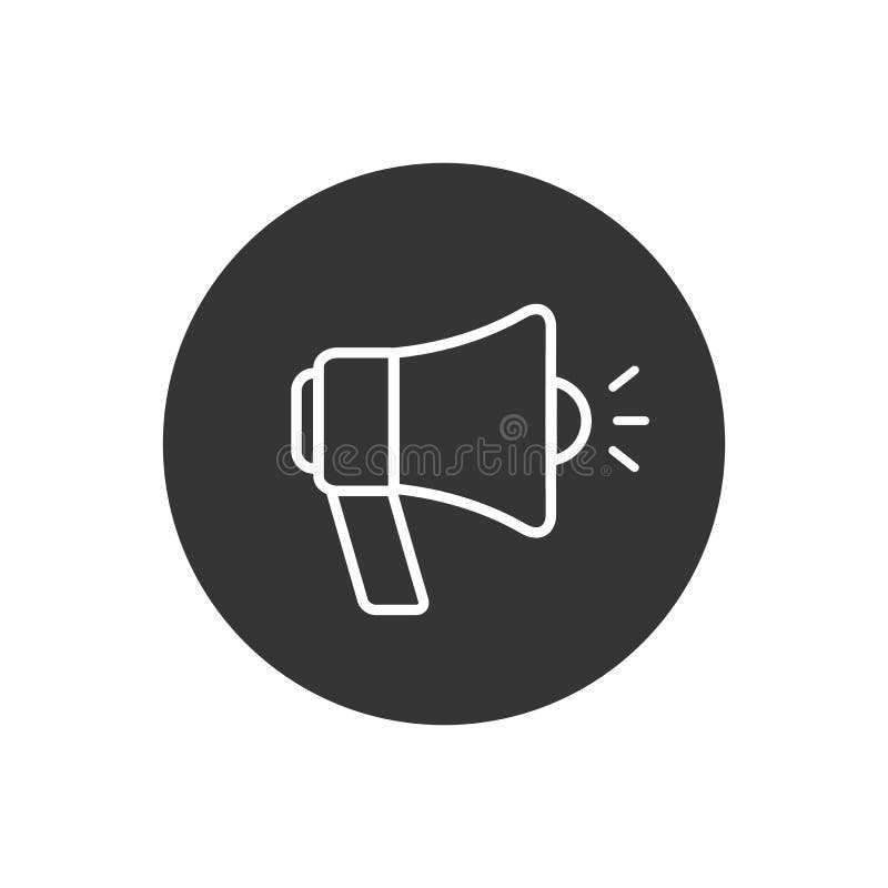 Megaphone Line Icon. Icon Megaphone Single Icon Graphic Design Stock ...