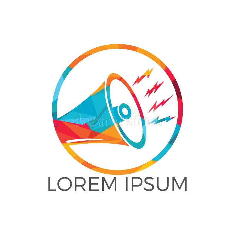 Megaphone logo design. stock vector. Illustration of loudspeaker ...