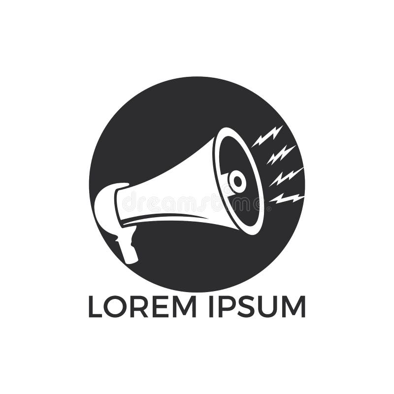 Megaphone logo design. stock vector. Illustration of communication ...