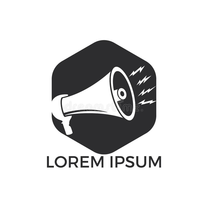 Megaphone logo design. stock vector. Illustration of loudspeaker ...