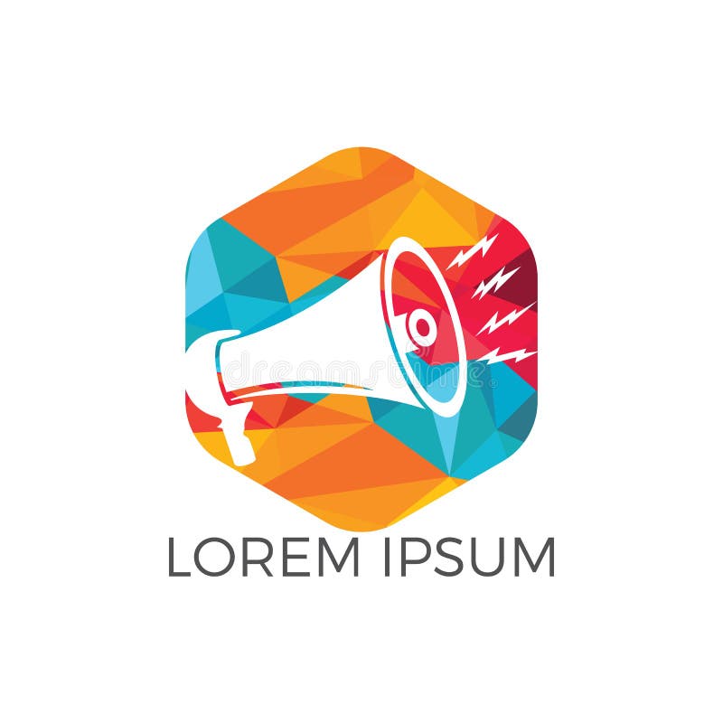 Megaphone logo design. stock illustration. Illustration of conversation ...