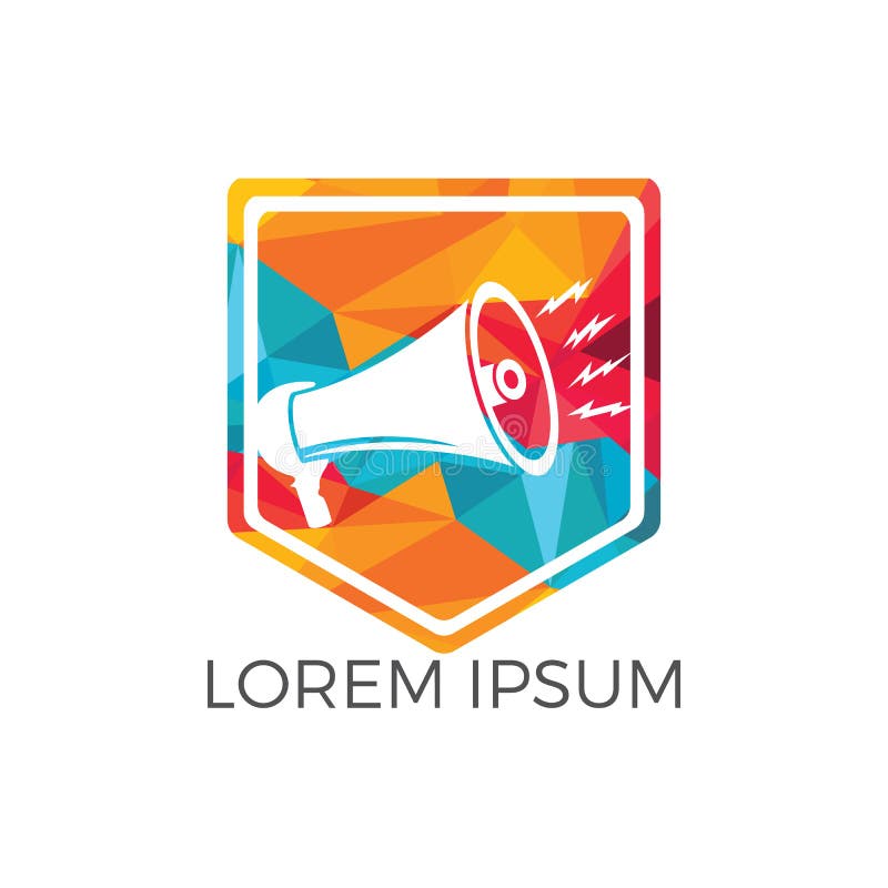 Megaphone logo design. stock vector. Illustration of design - 116068332