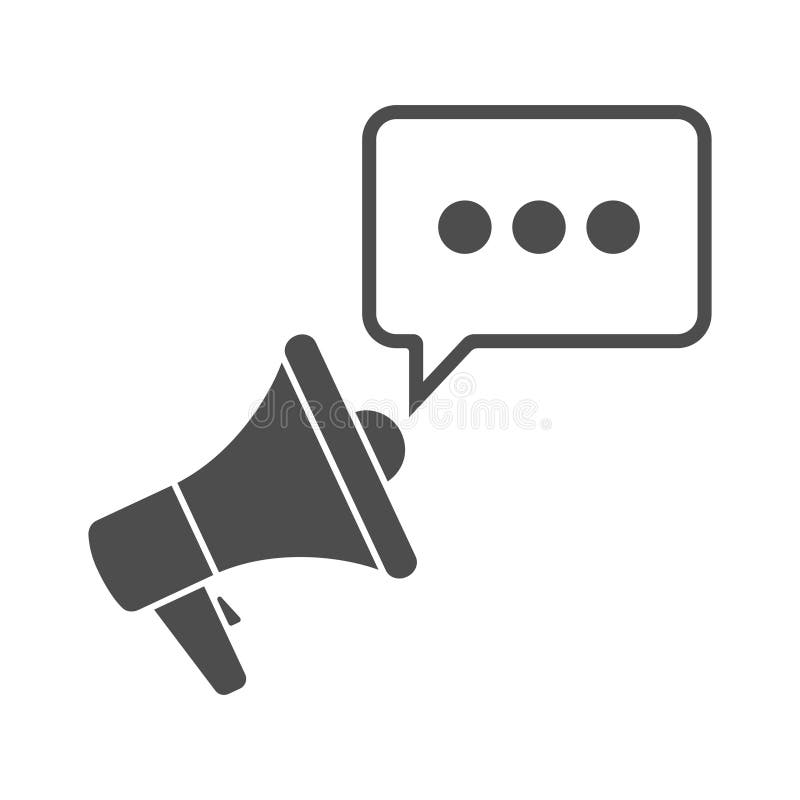Megaphone with Message Graphic Icon Stock Vector - Illustration of ...