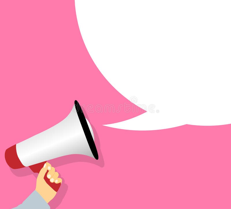 Megaphone Message Template with Speech Bubble Stock Vector ... Megaphone Message Template with Speech Bubble Stock Vector ...