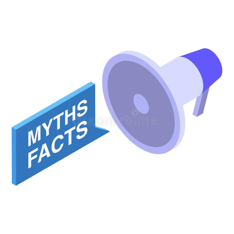 Megaphone Spreading Myths and Facts Isometric Icon Stock Vector ...