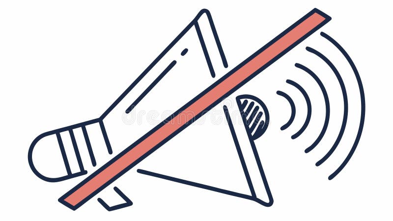 Megaphone with No Sound or Mute Symbol Illustration Vector Design ...