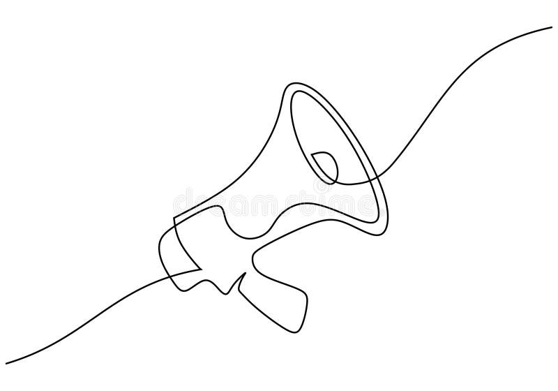 Megaphone Line Drawing Stock Illustrations – 2,715 Megaphone Line ...