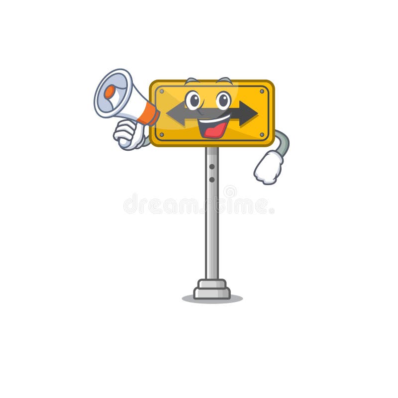 With Megaphone Pass on Either Side Isolated Cartoon Stock Vector ...