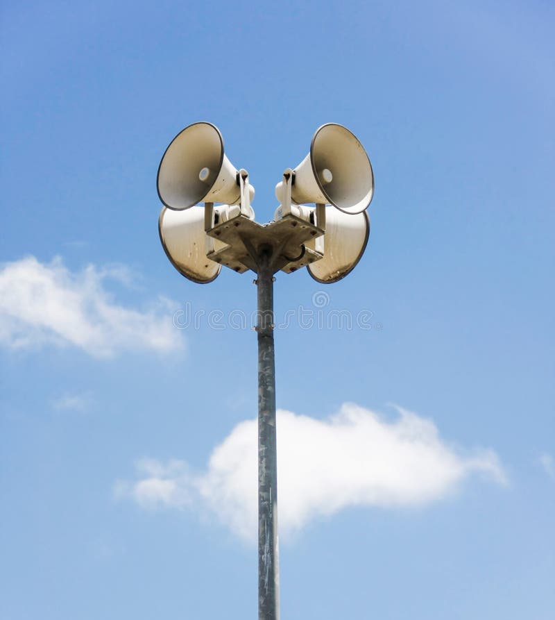 Megaphone pole stock image. Image of broadcast, announce - 38500493