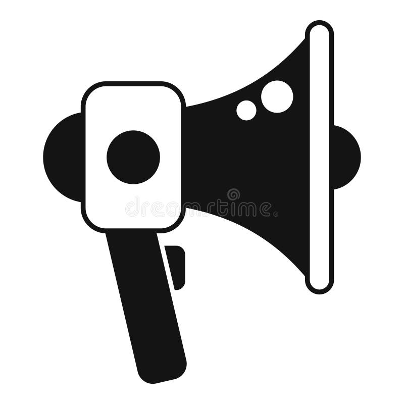 Megaphone Protest Icon Simple Vector. People Election Stock ...