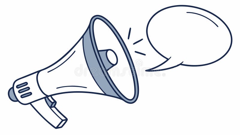 Megaphone for Public Address and Important Announcements. Vector Design ...