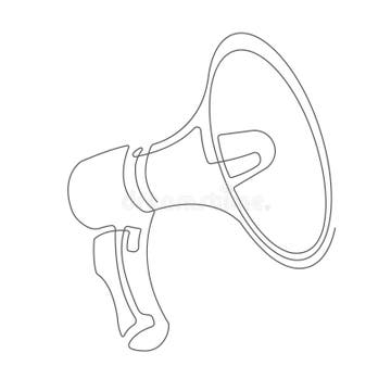 Megaphone Continuous Line Drawing Stock Illustrations – 378 Megaphone ...
