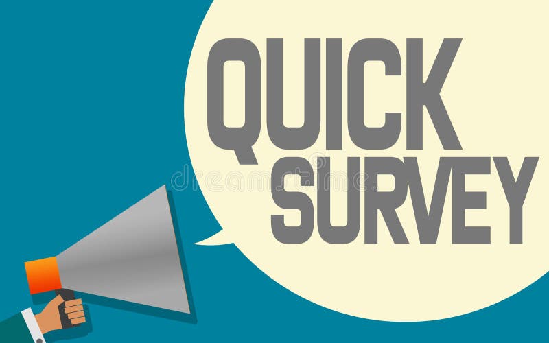 Quick Survey Sign On A Chalkboard Illustration Design Graphic. Stock ...