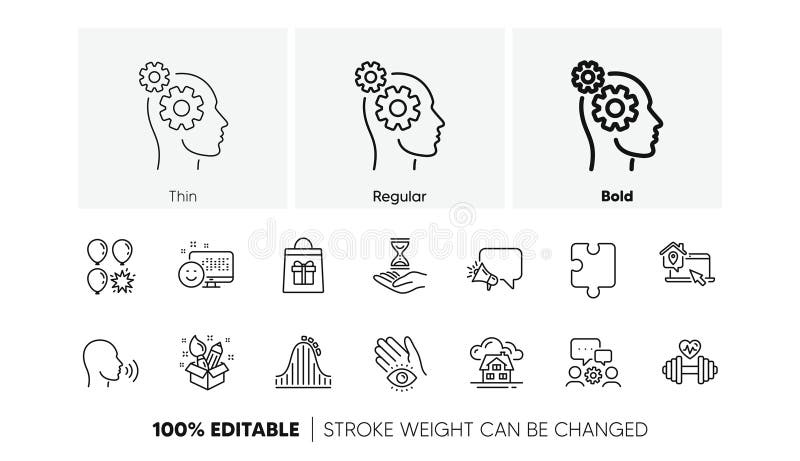 Megaphone, Roller Coaster and Smile Line Icons. for Web App, Printing ...