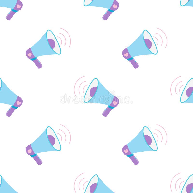 Megaphone seamless pattern stock vector. Illustration of repetition ...