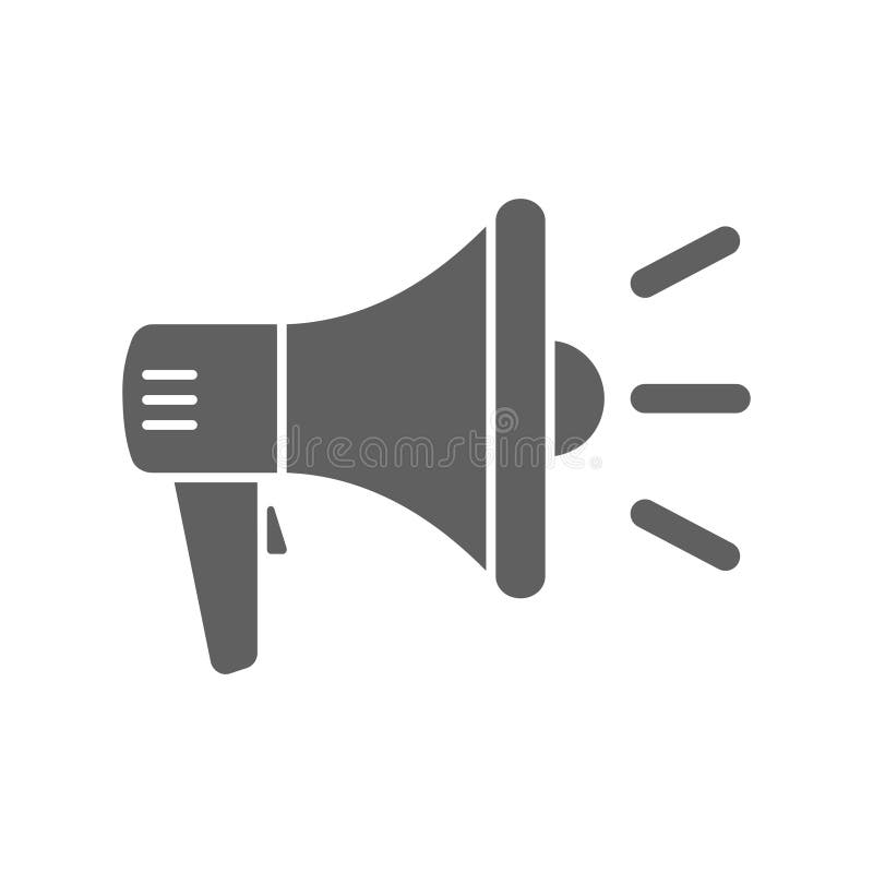 Megaphone with Voice Waves Sign Stock Vector - Illustration of announce ...