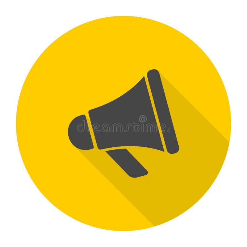 Megaphone sign icon stock vector. Illustration of logo - 83477805