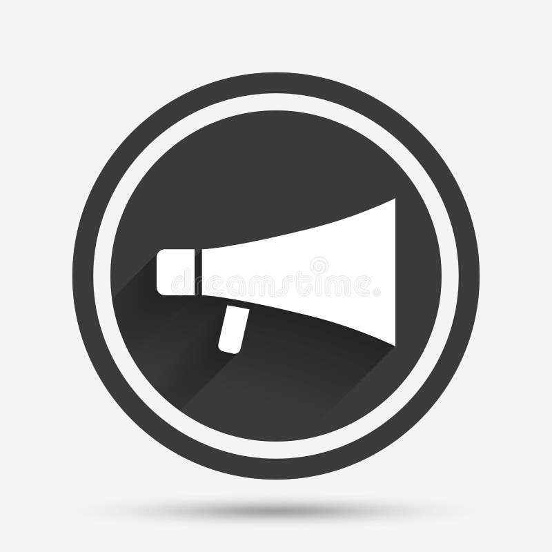 Megaphone Sign Icon. Loudspeaker Symbol Stock Vector - Illustration of ...