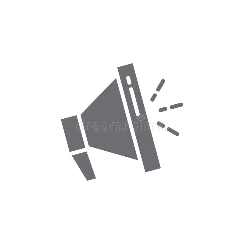 Megaphone Simple Geometric Symbol Logo Vector Stock Vector ...