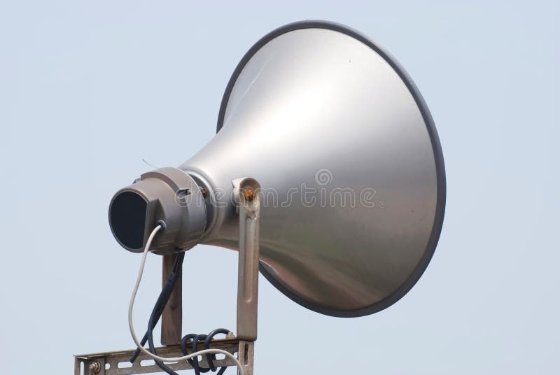 Megaphone Tower stock photo. Image of metal, message, amplifier - 2137742
