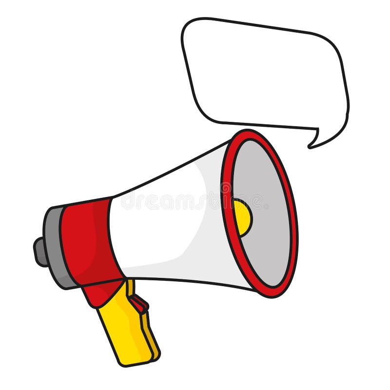 Megaphone speaker cartoon stock vector. Illustration of communicate ...