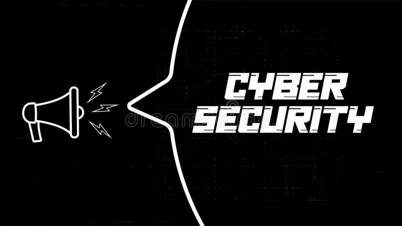 Megaphone with Speech Bubble and the Cyber Security Text on Old Tv ...