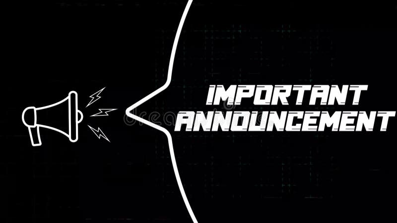 Megaphone with Speech Bubble and Important Announcement Text on Old Tv ...