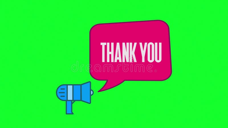 Thank You Cursive Text Transition Animation on Green Background Stock ...