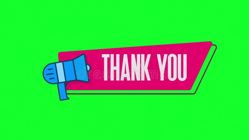 Thank You Cursive Text Transition Animation on Green Background Stock ...