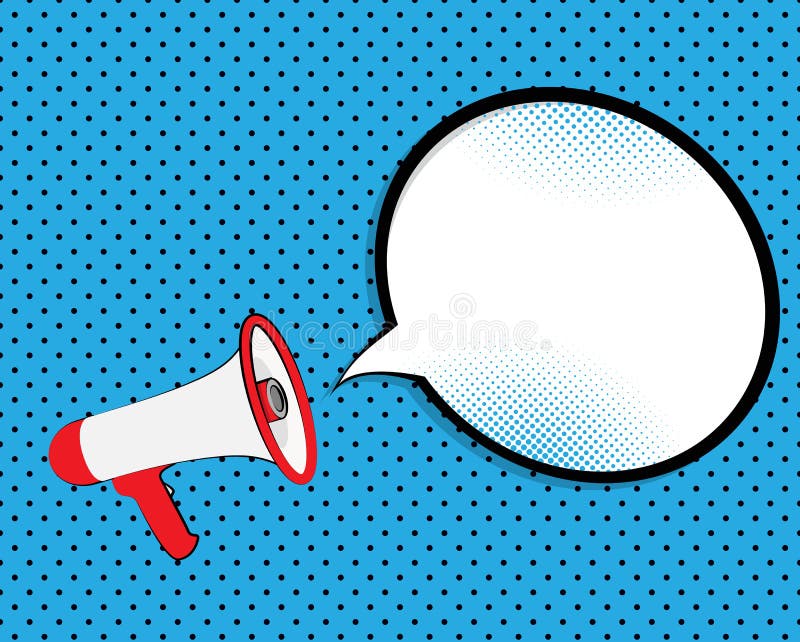 Megaphone with Speech Bubble. Vector Illustration Stock Vector ... Megaphone with Speech Bubble. Vector Illustration Stock Vector ...