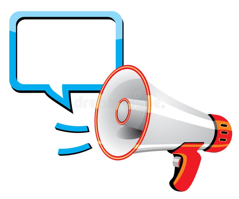 Megaphone Speech Templates for Text Stock Vector - Illustration of ...