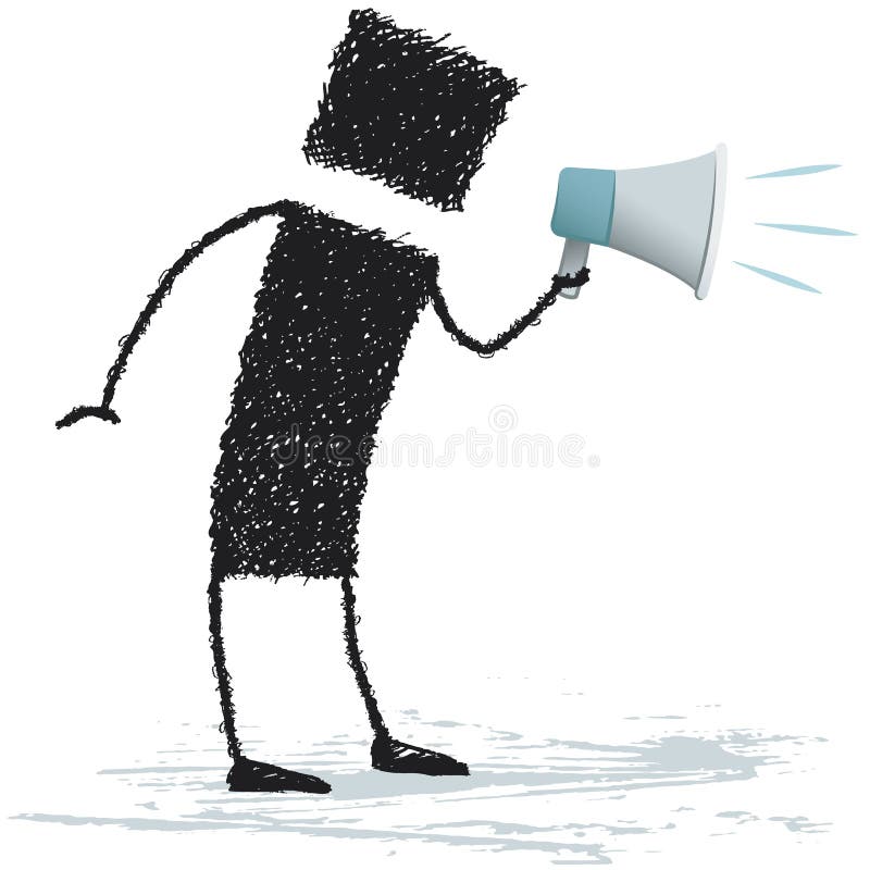 Shouting Stick Figure Stock Illustrations – 187 Shouting Stick Figure ...
