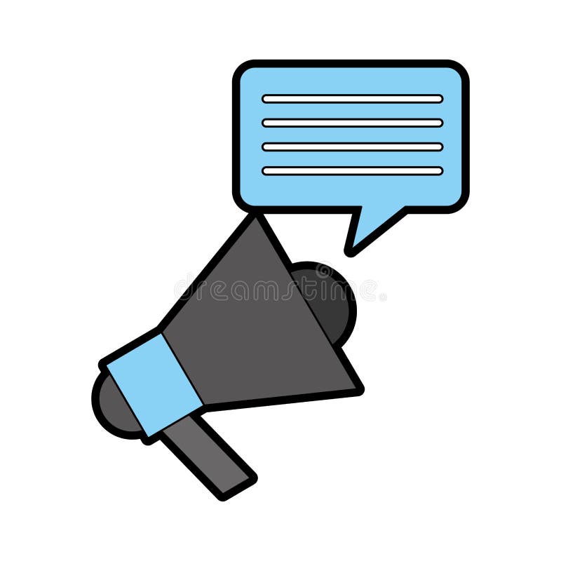 Megaphone talk person stock vector. Illustration of graphic - 95265077