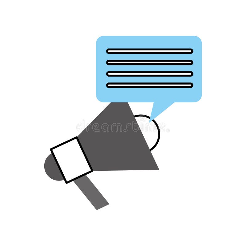 Megaphone talk person stock vector. Illustration of icon - 95276757